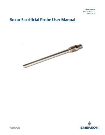 Roxar Sacrificial Probe User Manual | Manualzz