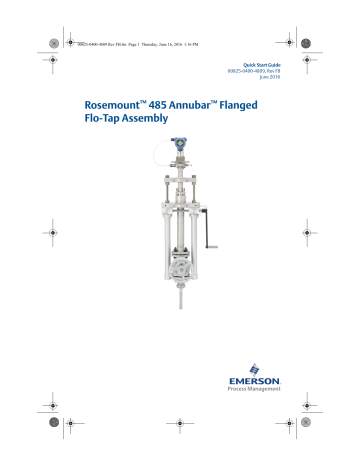 Rosemount 485 Annubar® Flanged Flo-Tap Quick Start Guide | Manualzz