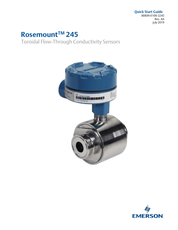 Rosemount 245 Toroidal Flow-Through Conductivity Sensor Owner's Manual ...