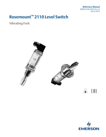 Rosemount 2110 Compact Vibrating Fork Liquid Level Switch Reference ...