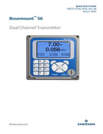 Rosemount 56 Dual Channel Transmitter Quick Start Guide | Manualzz