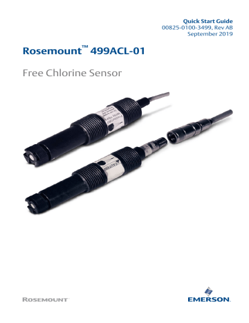 Rosemount 499ACL-01 Free Chlorine Sensor Quick Start Guide | Manualzz