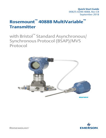 Rosemount 4088B MultiVariable™ Transmitter Quick Start Guide | Manualzz