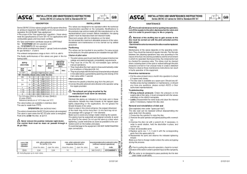 Asco Series 290 Disc Valve Installation manual | Manualzz