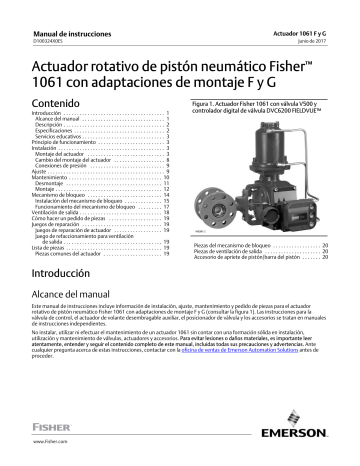 Fisher Actuador rotativo de pistón neumático 1061 con adaptaciones de ...