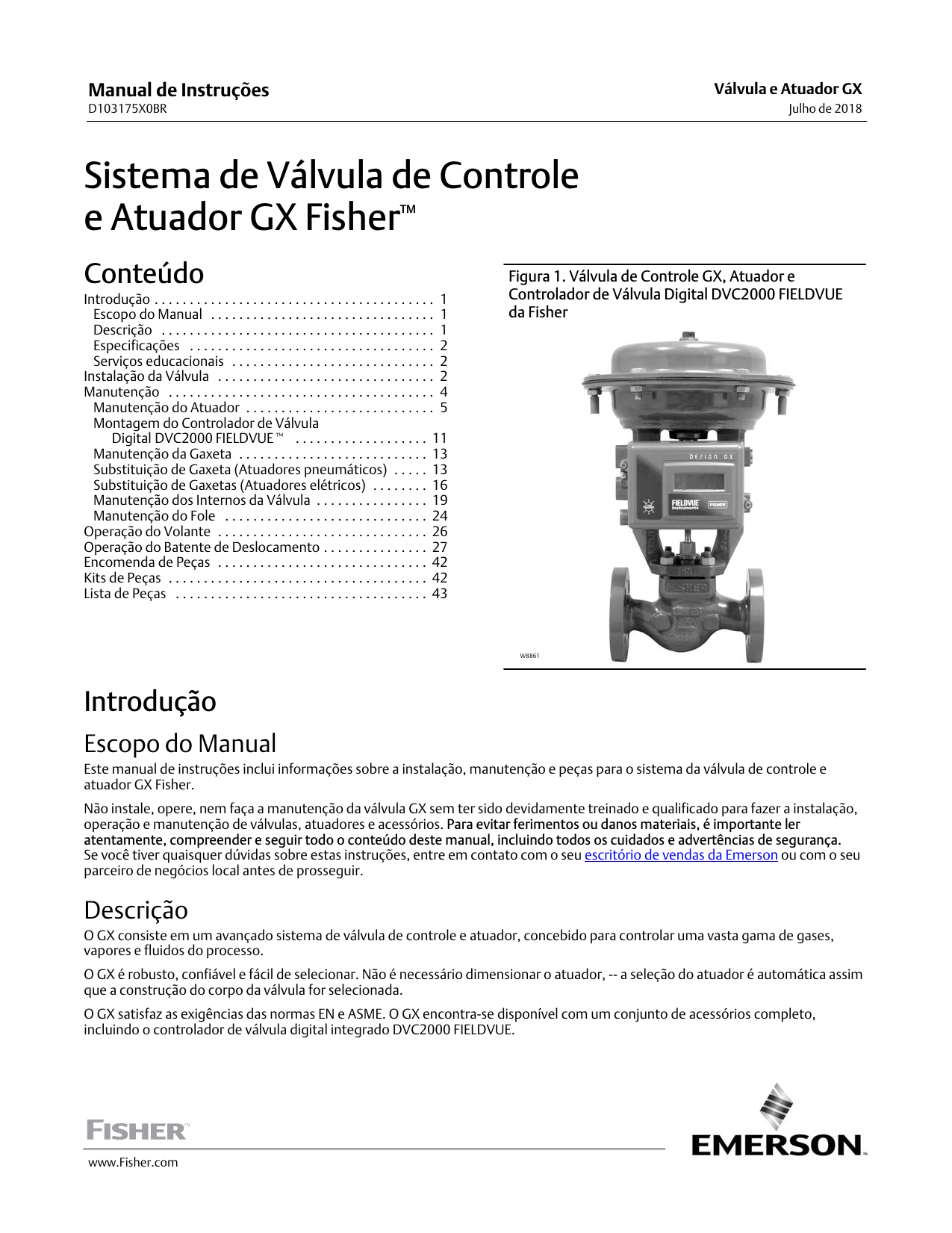 Fisher Sistema da Válvula de Controle e Atuador GX ( GX Control Valve ...