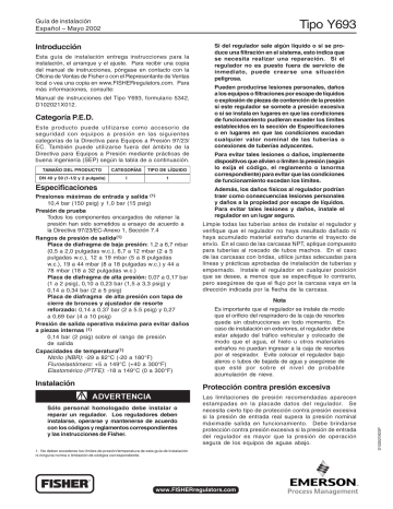 Fisher Y693 Guía de instalación | Manualzz