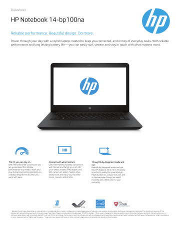HP 14 Inch i5 4GB 128GB Laptop Instruction Manual | Manualzz
