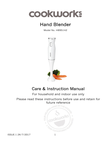 Cookworks Hand Blender Instruction Manual | Manualzz