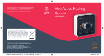 Hive Active Heating Self Install Smart Thermostat Instruction Manual | Manualzz