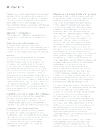 Apple iPad Pro Mode d'emploi | Manualzz