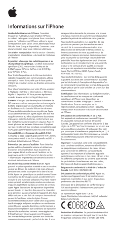 Apple iPhone 6 Mode d'emploi | Manualzz