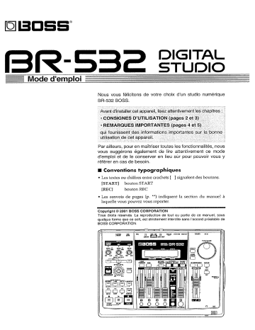 Boss BR-532 Instructions | Manualzz