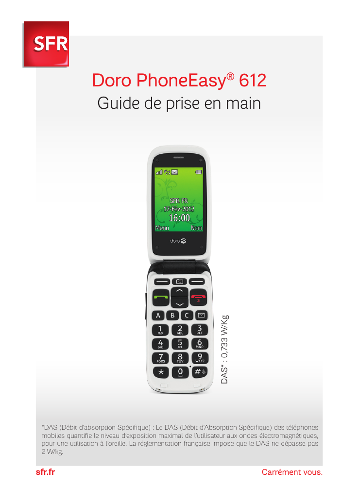 Doro PhoneEasy 612 sfr User guide | Manualzz