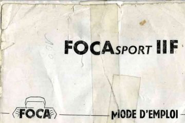 Foca FocaSport IIF User Guide | Manualzz