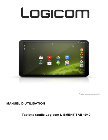 Logicom L-Ement Tab 1040 Mode d'emploi | Manualzz