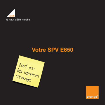 ORANGE SPV E650 Mode d'emploi | Manualzz