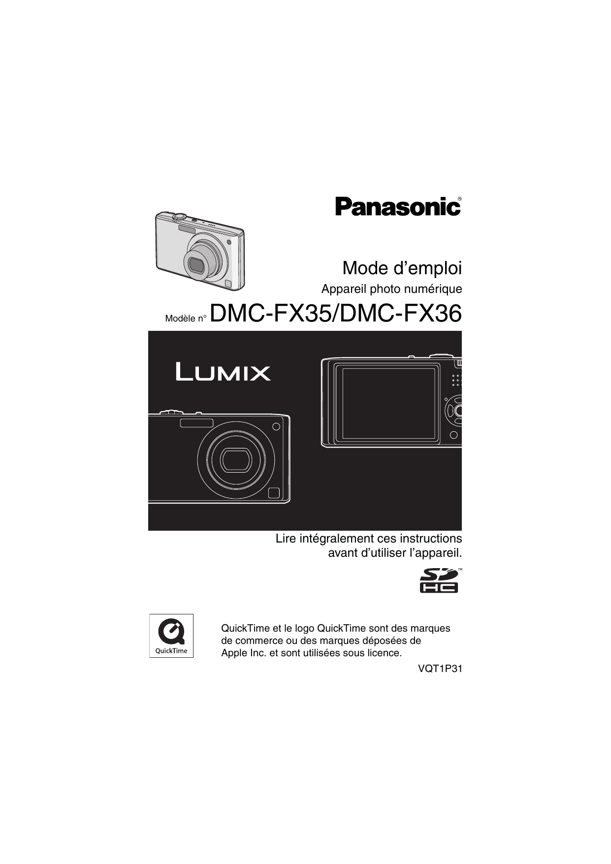 Panasonic DMC FX36 Mode d'emploi | Manualzz