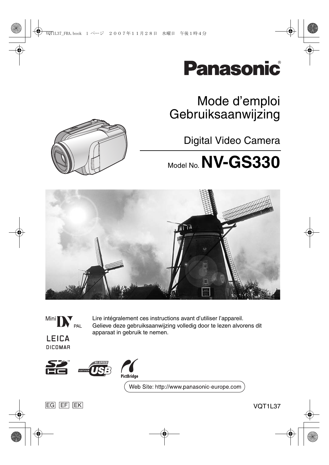 Panasonic NV GS330 Mode d'emploi | Manualzz