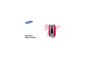 Samsung SGH-E570 Mode d'emploi | Manualzz