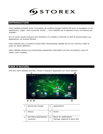 Storex eZee'Tab 708 Mode d'emploi | Manualzz