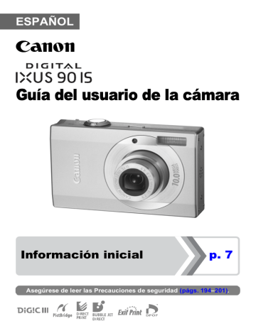 Canon IXUS 90 IS Guía del usuario | Manualzz