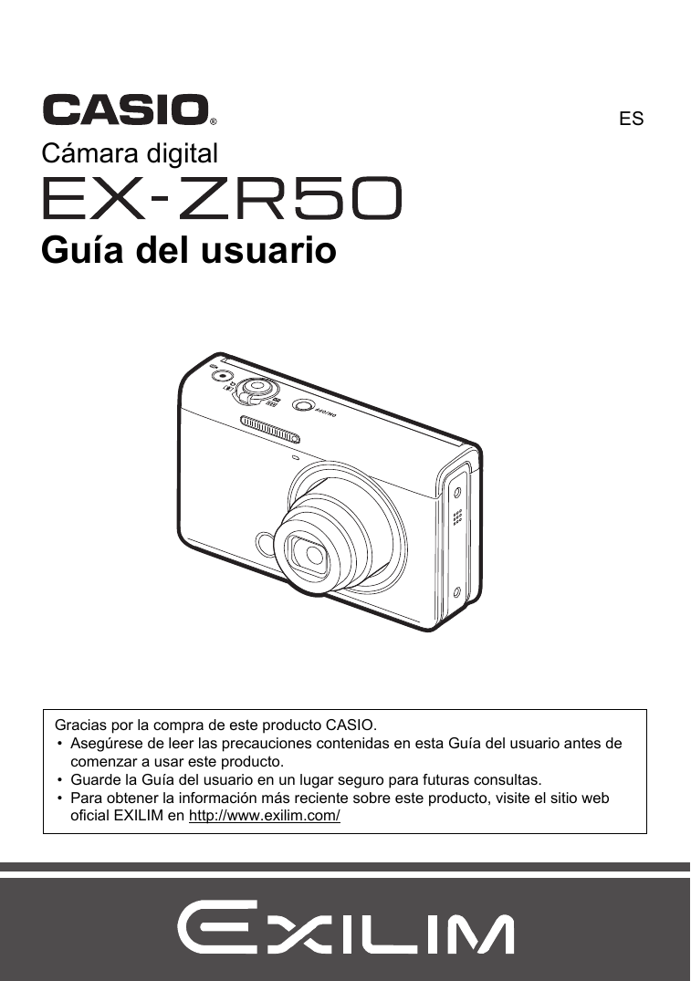 Casio Exilim EX-ZR50 Guía del usuario | Manualzz