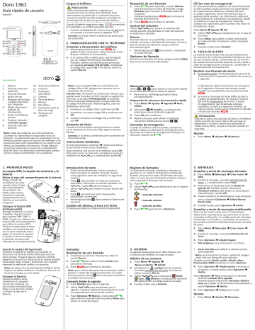 Doro 1361 Guía del usuario | Manualzz