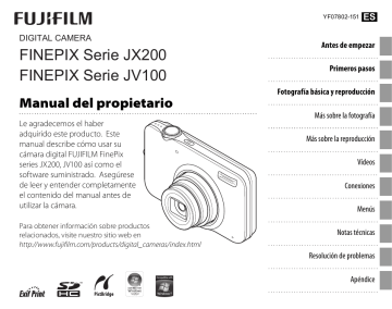 Fujifilm FinePix JV100 Guía del usuario | Manualzz