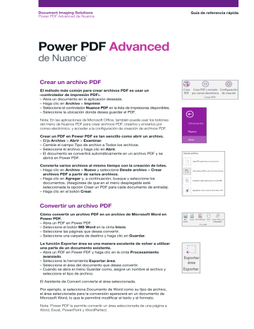 Manual de Usuario de Nuance Power PDF Advanced | Manualzz