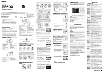 Nikon D5600 Manual de usuario | Manualzz