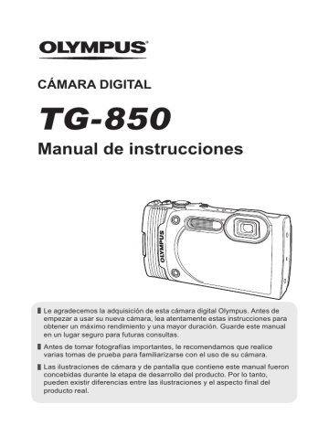 Olympus TG-850 Instrucciones de operación | Manualzz