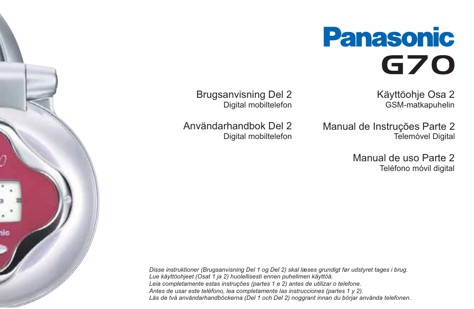 Panasonic G70 Manual de usuario | Manualzz