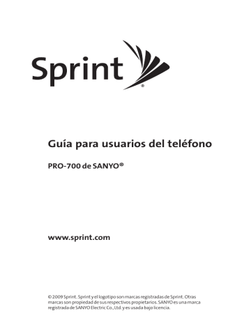 Sanyo Pro 700 Sprint Instrucciones de operación | Manualzz