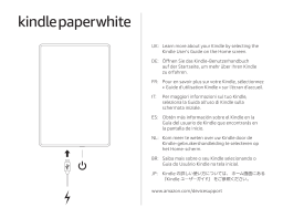 Amazon Kindle Paperwhite 10th Generation - User manual, Quick start Guide
