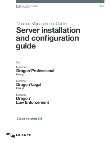 Nuance Dragon Professional Group 15.6 Configuration Guide | Manualzz
