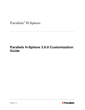 Parallels H-Sphere 3.6 Guide | Manualzz
