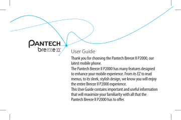 Pantech P2000 AT&T User Guide | Manualzz