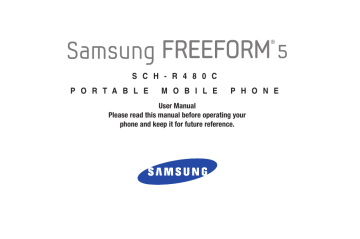 Samsung SCH-R480C Freeform 5 Cricket User Manual | Manualzz