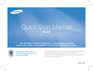 Samsung SL40 Quick Start Manual | Manualzz