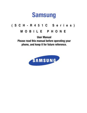 Samsung SCH-R451C Tracfone User Manual | Manualzz