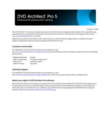Sony DVD Architect Pro 5.0 Manual | Manualzz