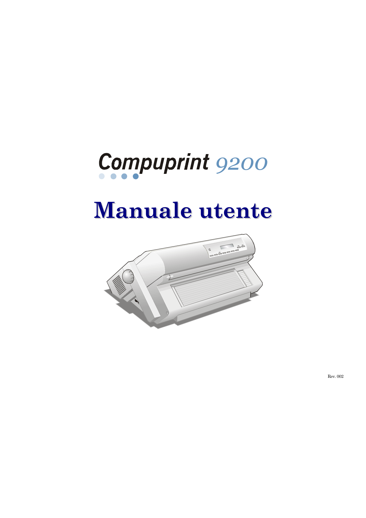 Compuprint 9200 Impact Printer Manuale utente | Manualzz