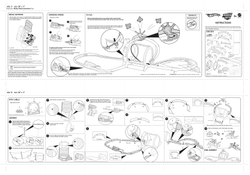 Hot Wheels K4103 Turbo Glo Turbo Tunnel Track Set Instruction sheet ...
