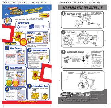 Hot Wheels X9308 Switchback Slider Instruction sheet | Manualzz