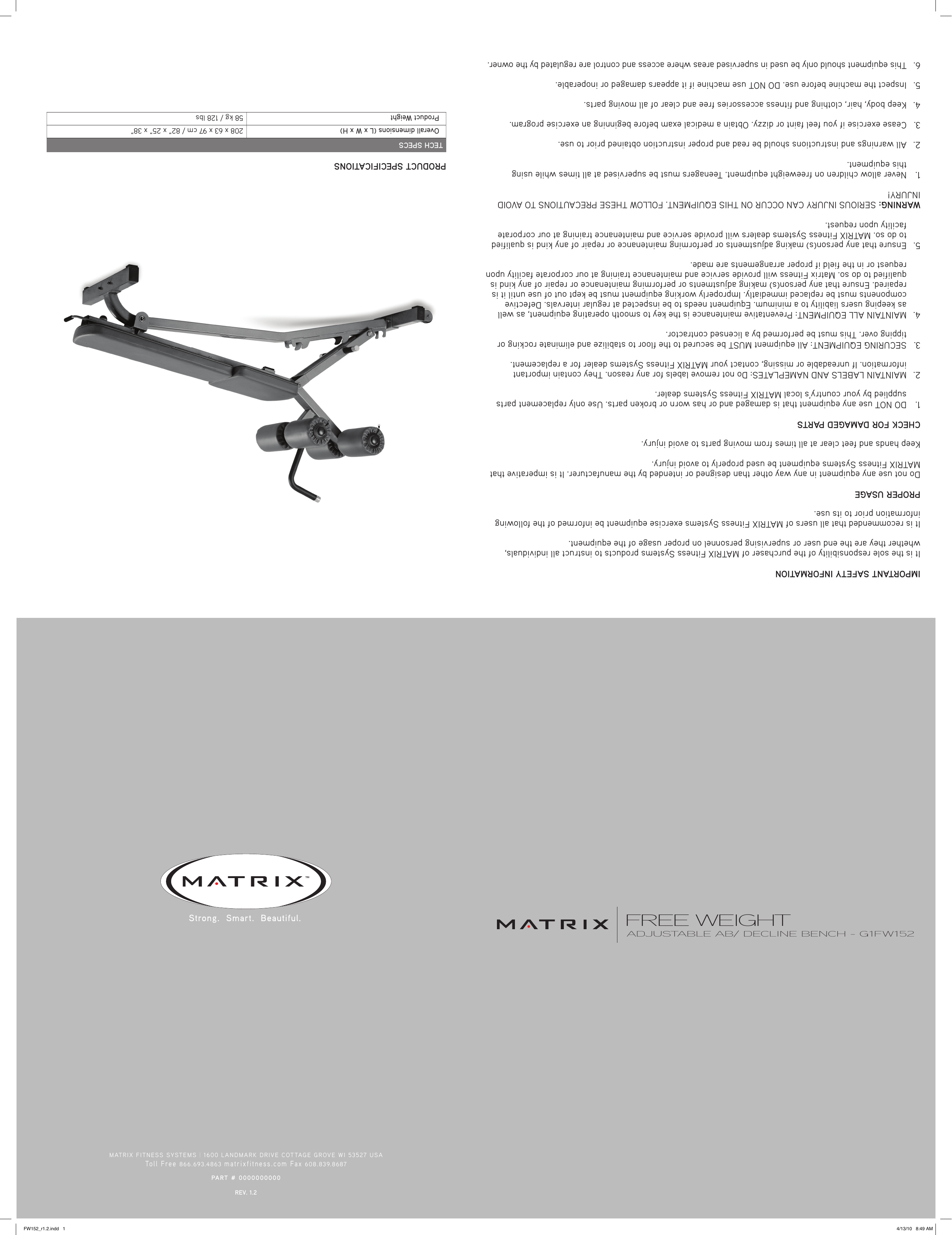 Matrix G1-FW152 Owner's manual | Manualzz