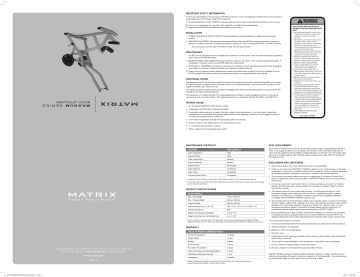 Matrix MG-PL33 Magnum Lat Pulldown Owner's Guide | Manualzz