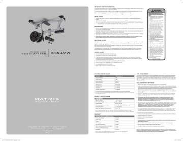 Matrix MG-PL77 Magnum Seated Calf Owner's Guide | Manualzz