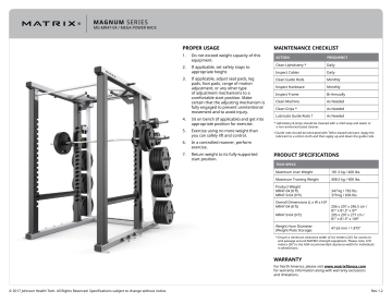 Matrix MG-MR47 Magnum MEGA Power Rack Owner's Guide | Manualzz