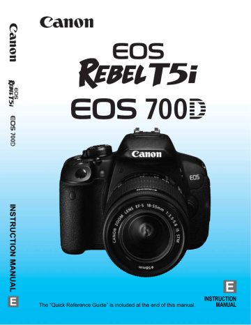 Canon EOS Rebel T5i camera Instruction Manual | Manualzz